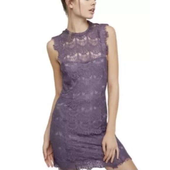 Free People | Dresses | Free People Purple Daydream Lace Crochet Open ...